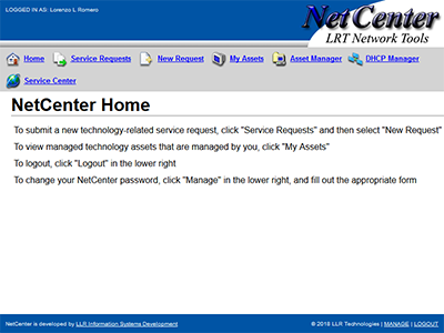 NetCenter – LLR Web